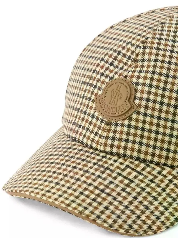 Moncler Check Wool Baseball Cap