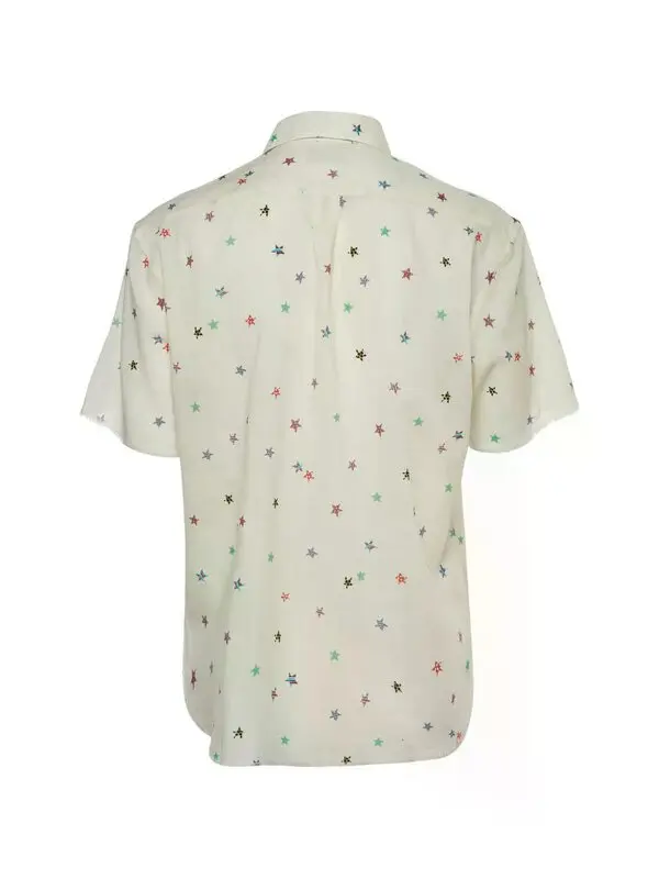 Saint Laurent Star-print Short-sleeve Shirt