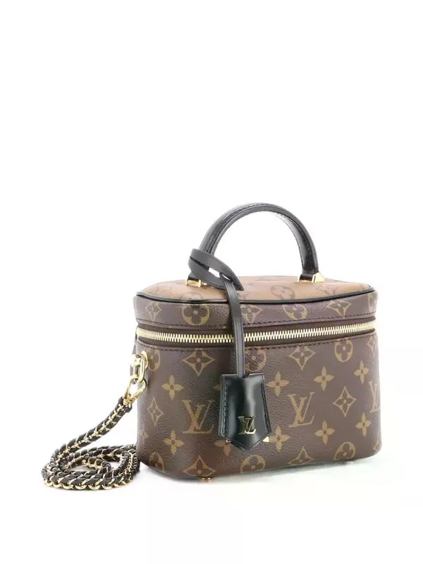 LOUIS VUITTON Vanity Handbag Reverse Monogram Canvas Pm Satchel