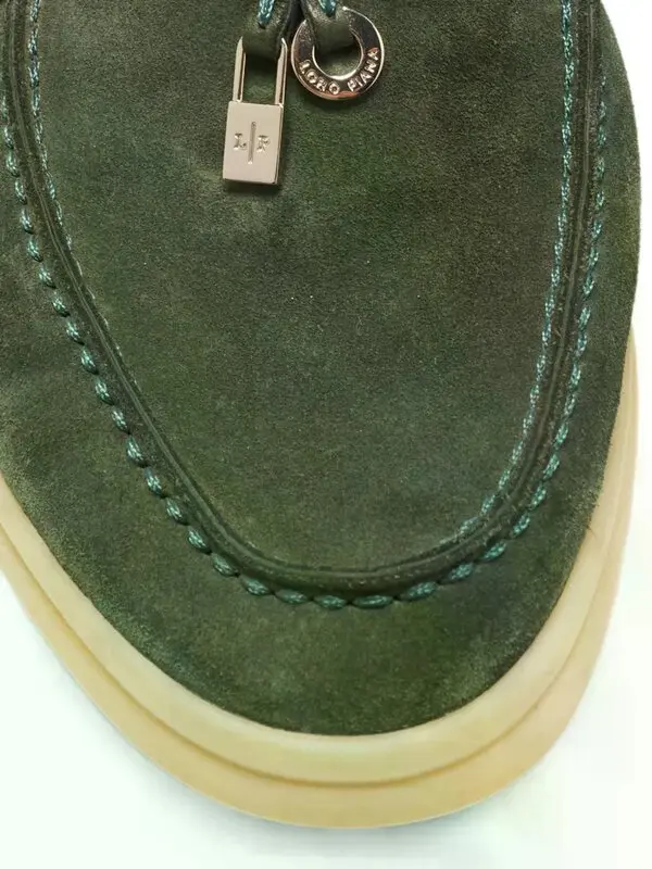 Loro Piana Summer Charms Walk Loafers - Green