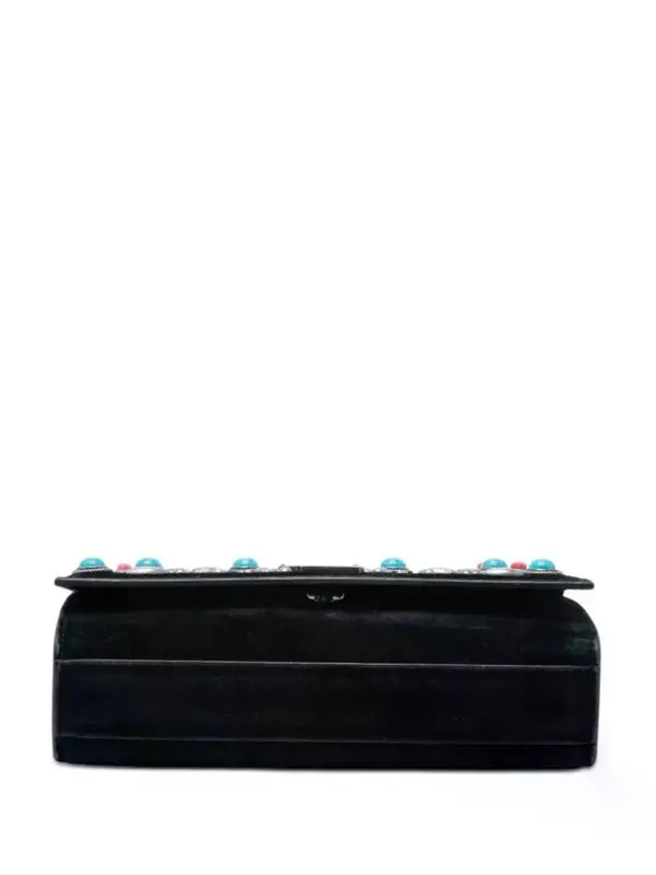 Saint Laurent 2017 Small Suede Monogram Stone Studded Kate Crossbody Bag
