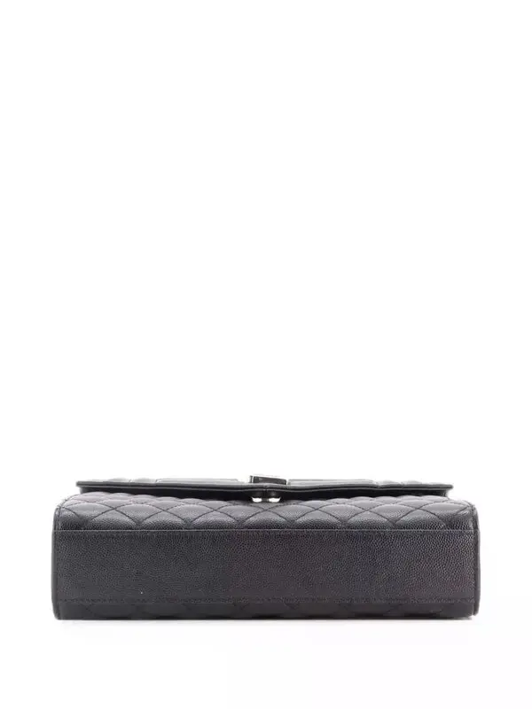 Saint Laurent Classic Monogram Envelope Satchel Mixed Matelasse Leather Medium Shoulder Bag