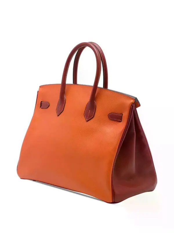Hermès 2009 Special Order Tricolor Epsom Birkin Retourne 35 Handbag - Red