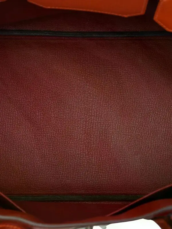 Hermès 2009 Special Order Tricolor Epsom Birkin Retourne 35 Handbag - Red