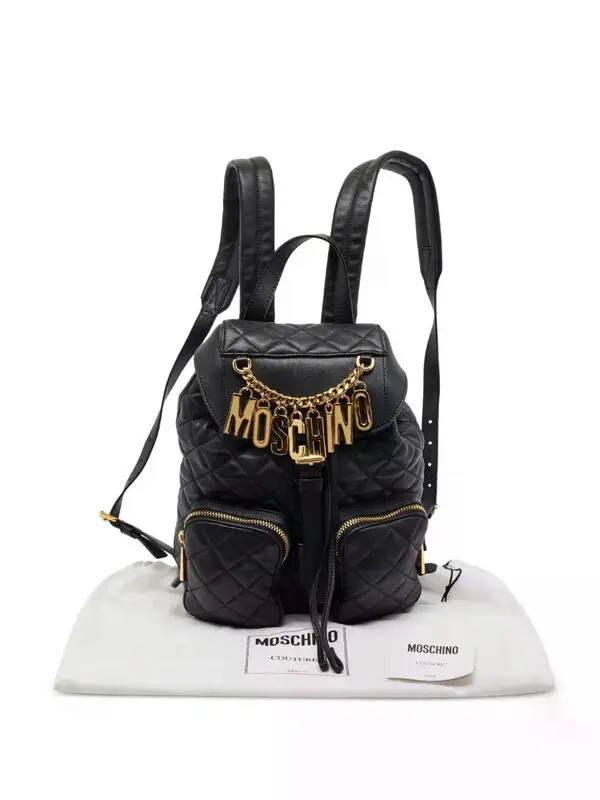 Moschino Charm Quilted Backpack