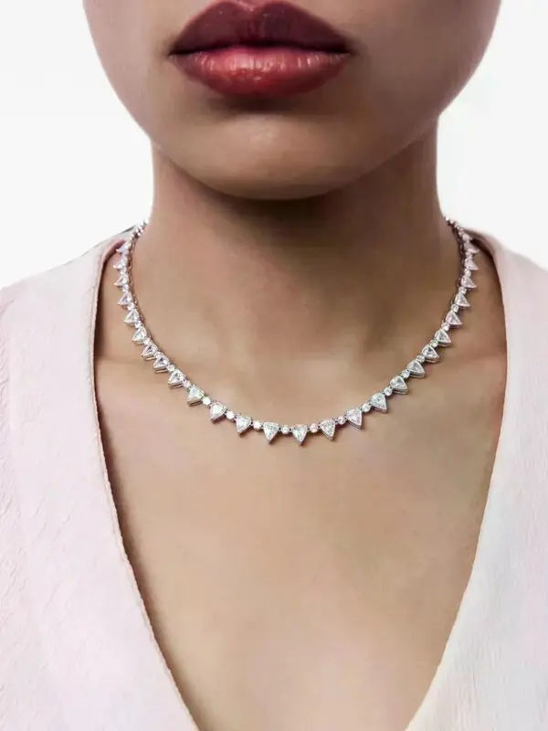 DI VOLPE Lo Scudo White Sapphire Necklace