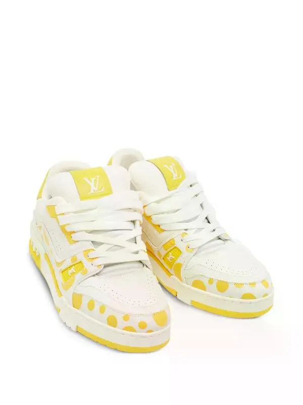 LOUIS VUITTON Yayoi Kusama Polka-dot Leather Sneakers