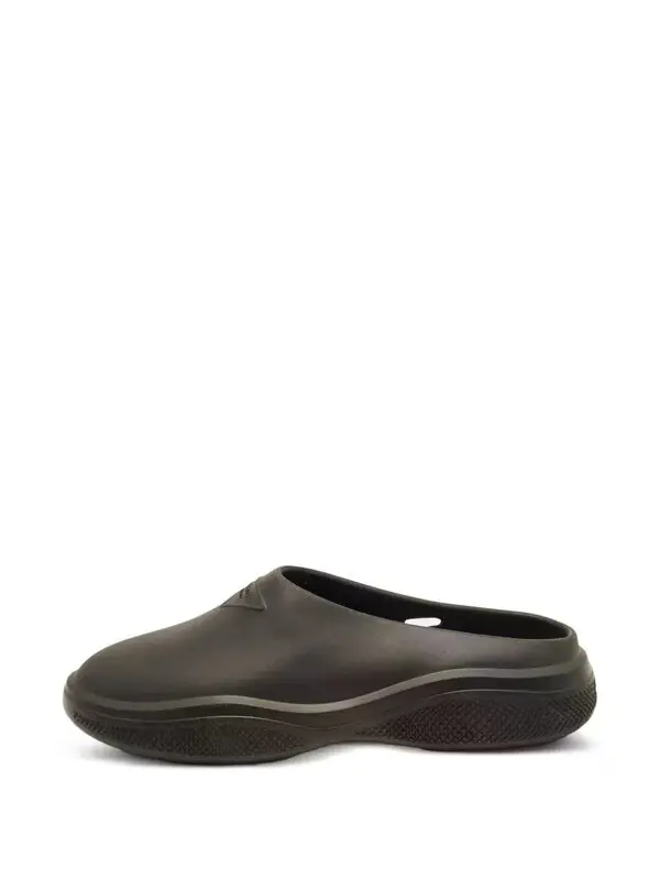 Prada Rubber Triangle Logo Slides