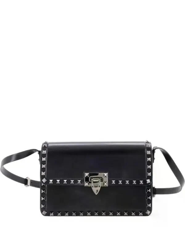Valentino Garavani Rockstud Leather East West Shoulder Bag