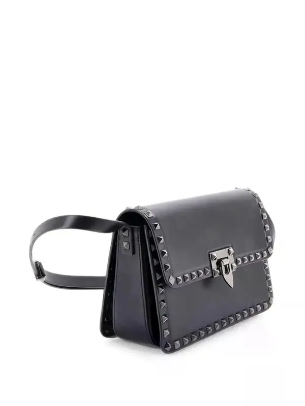 Valentino Garavani Rockstud Leather East West Shoulder Bag