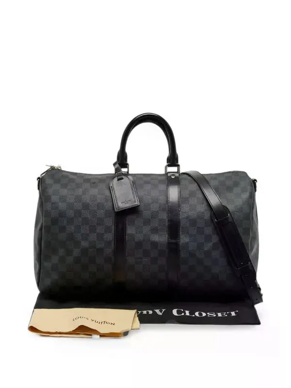 LOUIS VUITTON 2018 45 Keepall Bandoulière Damier Graphite Holdall