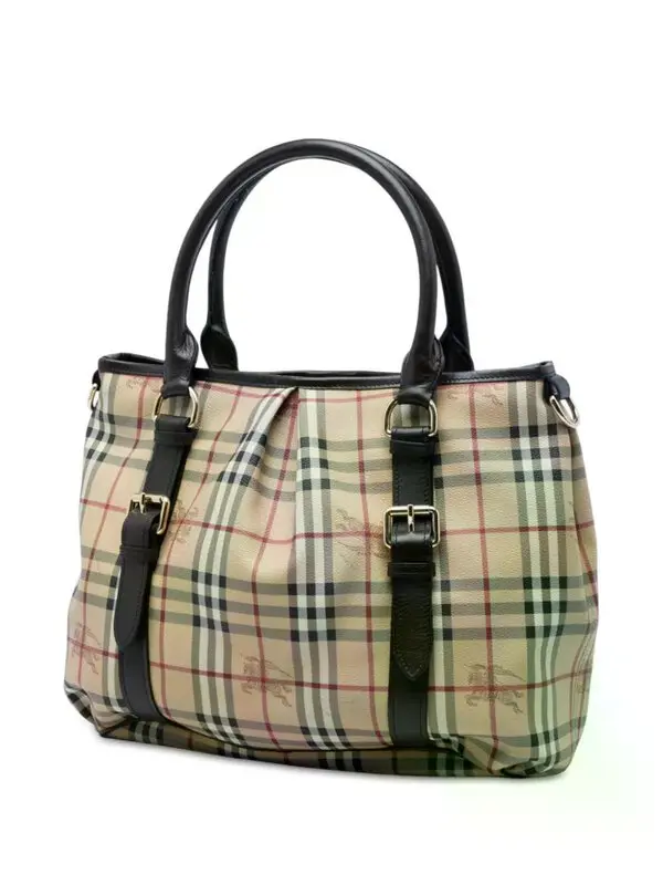 Burberry Haymarket Check Coated Canvas Northfield Satchel