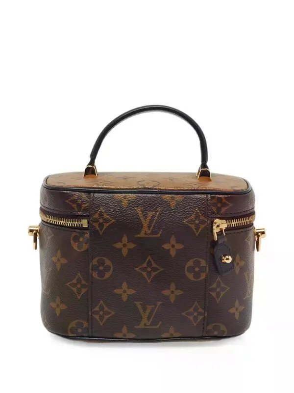 LOUIS VUITTON Pm Vanity Chain Monogram Reverse Canvas Make Up Bag