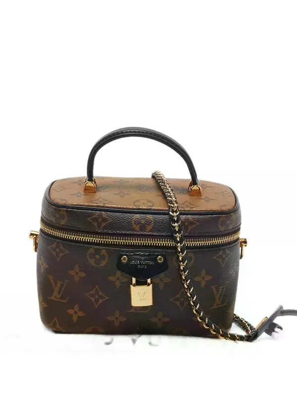 LOUIS VUITTON Pm Vanity Chain Monogram Reverse Canvas Make Up Bag