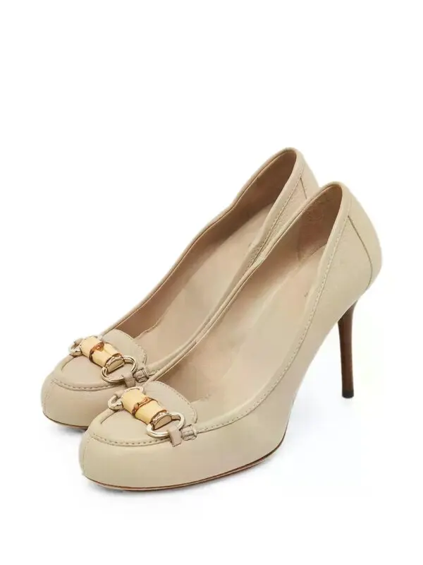 Gucci Bamboo Horsebit Heeled Pumps