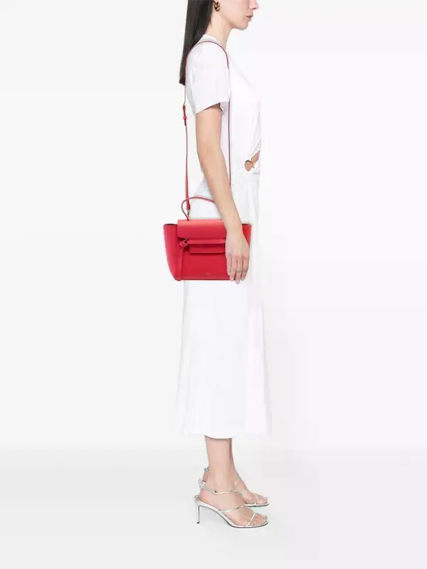 Celine 2018 Nano Grained Calfskin Belt Bag Satchel - Red