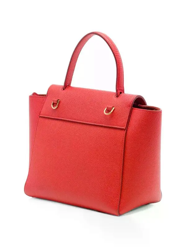 Celine 2018 Nano Grained Calfskin Belt Bag Satchel - Red