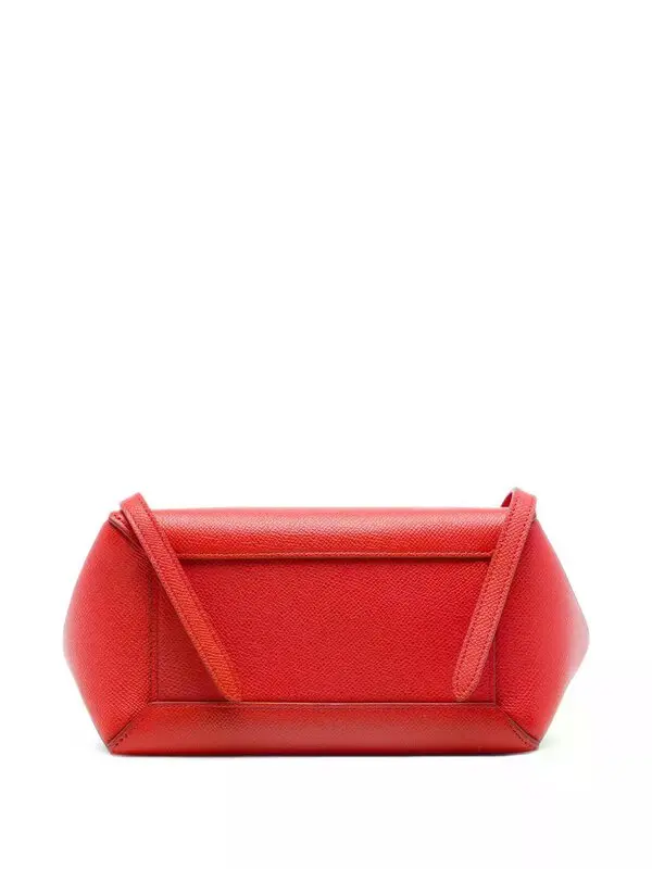 Celine 2018 Nano Grained Calfskin Belt Bag Satchel - Red