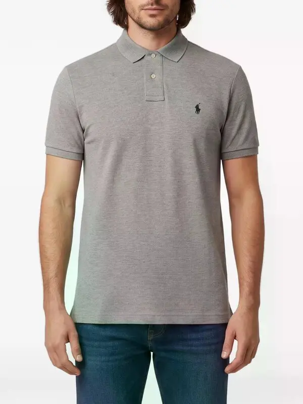 Polo Ralph Lauren Embroidered Logo Polo Shirt - Grey