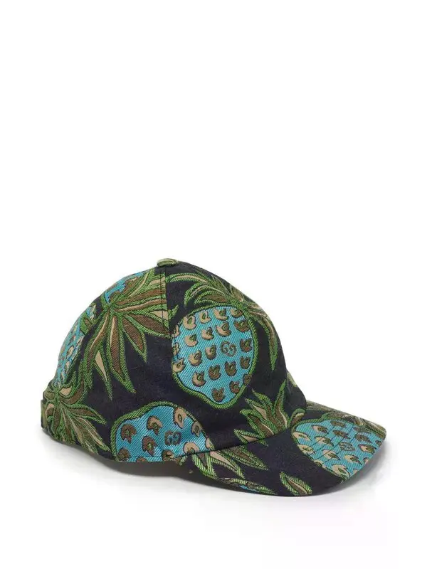 Gucci Pineapple Jacquard Baseball Cap - Black