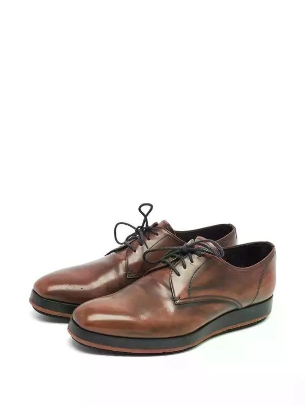Prada Almond-toe Derby Shoes - Brown