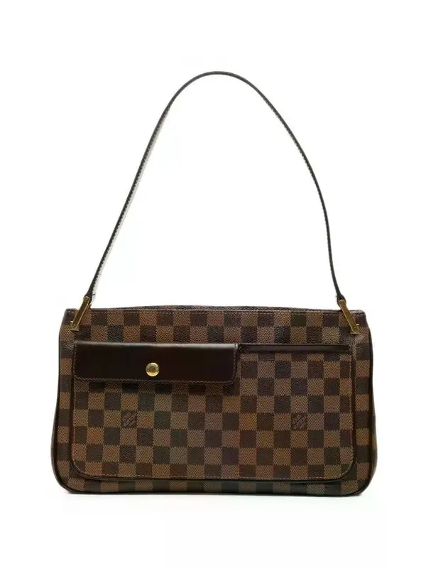 LOUIS VUITTON Damier Ebene Aubagne Shoulder Bag - Brown