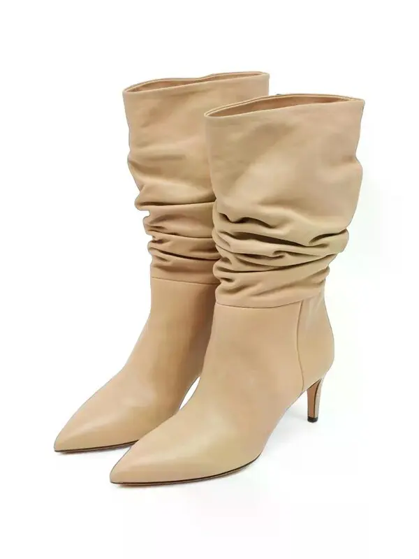 Paris Texas Slouchy Pointed-toe Mid-calf Boots