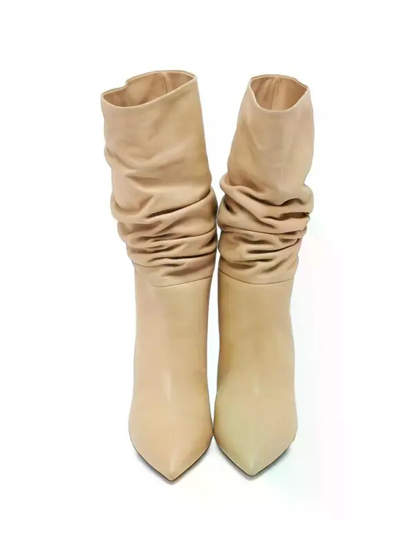 Paris Texas Slouchy Pointed-toe Mid-calf Boots