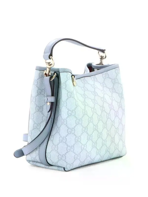 Gucci Gg Emblem Gg Coated Canvas Small Bucket Bag