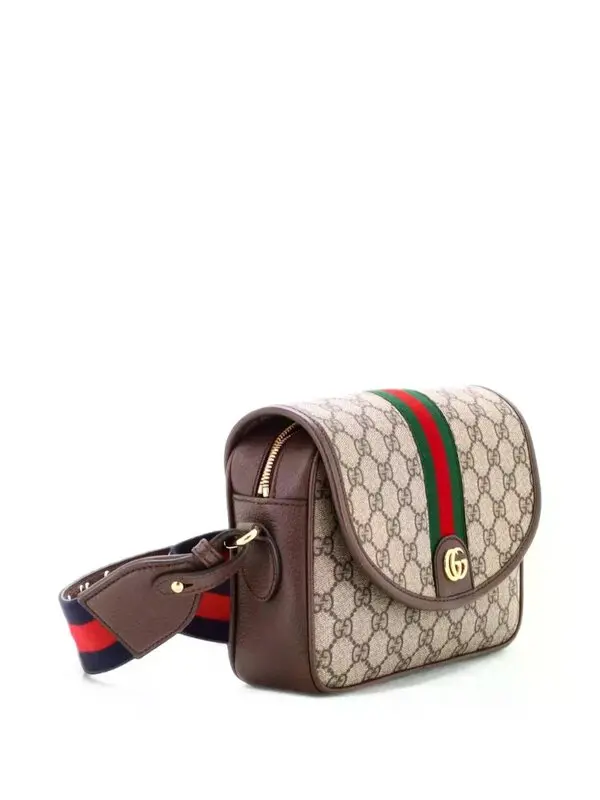 Gucci Ophidia Flap Gg Coated Canvas Small Shoulder Bag