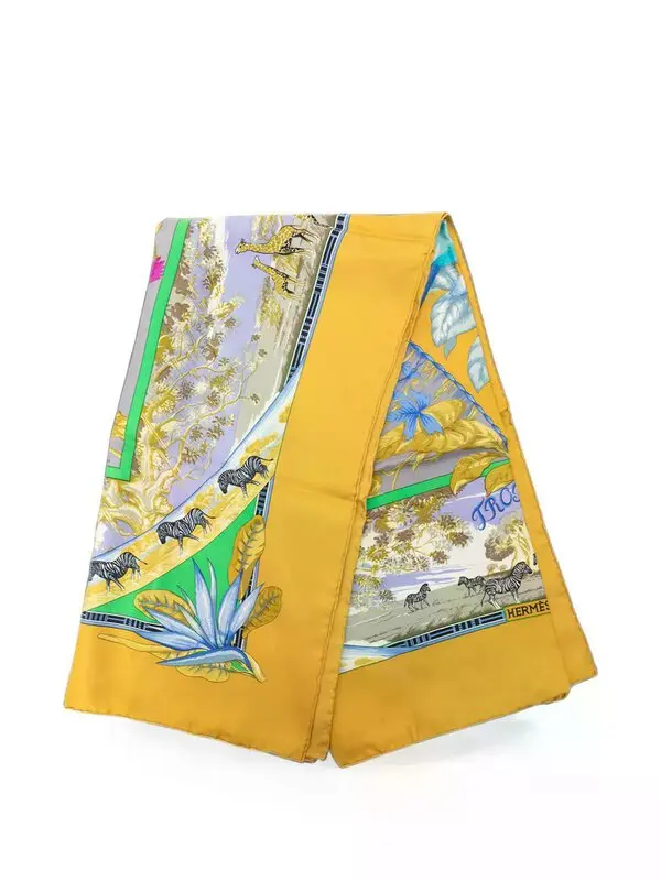 Hermès 20th Century Tropiques Silk Scarf 90 Scarves