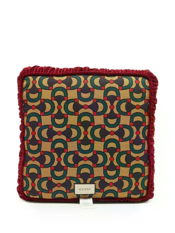 Gucci Kingsnake Jacquard Cushion - Red