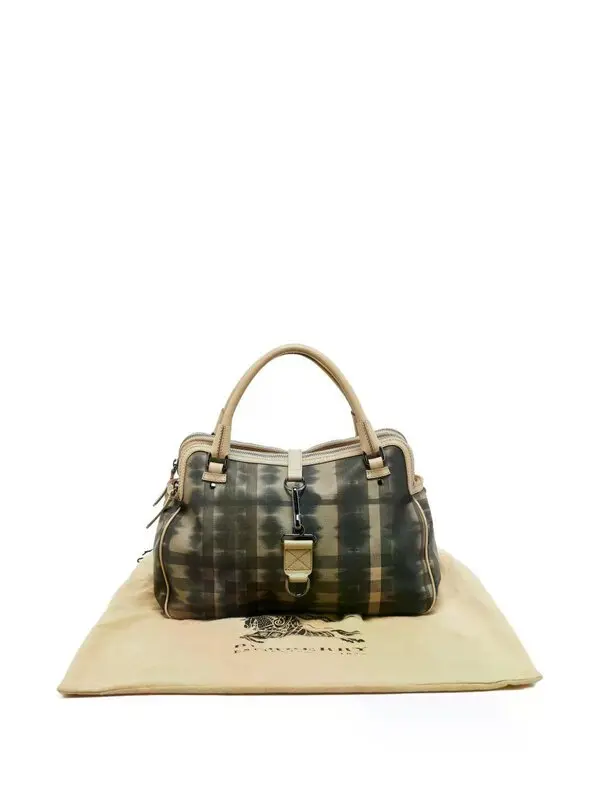 Burberry Smoked Check Double-zip Satchel Bag