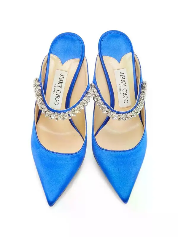 JIMMY CHOO Bing 100 Crystal-embellished Heeled Mules