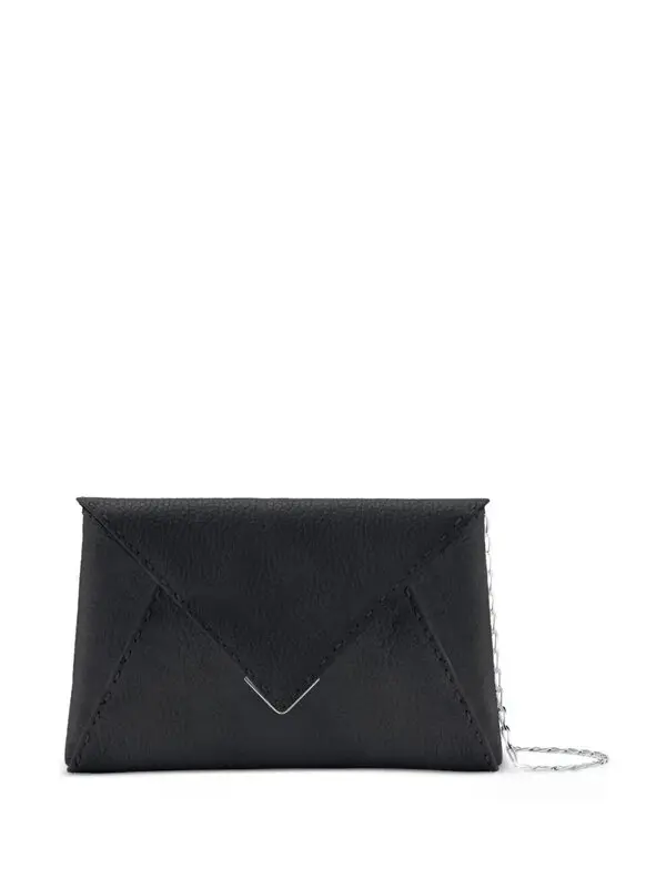 Tyler Ellis Lee Pouchet Pebbled Leather Clutch Bag - Black