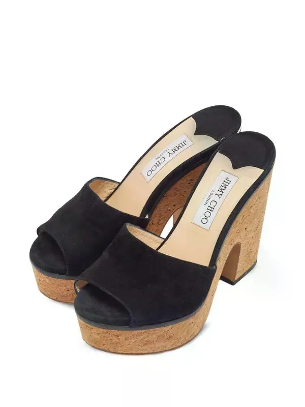 JIMMY CHOO Suede Platform Sandals