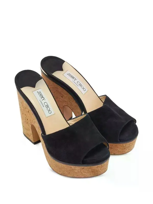 JIMMY CHOO Suede Platform Sandals