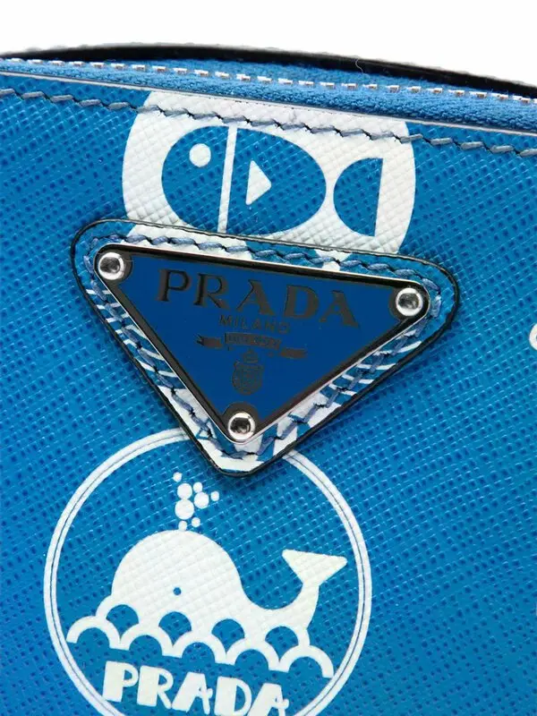 Prada 2013-2026 Saffiano Whale Brique Vertical Crossbody Satchel