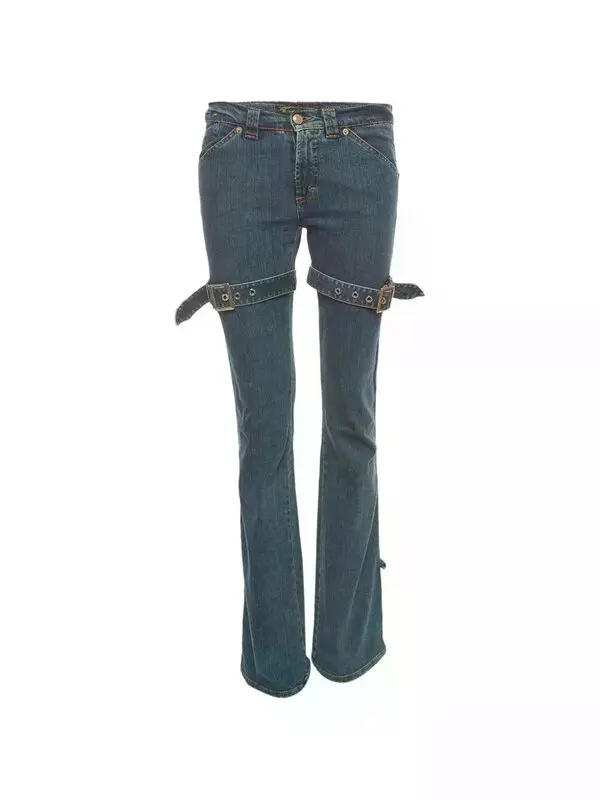 Versace Thigh-strap Flared Jeans