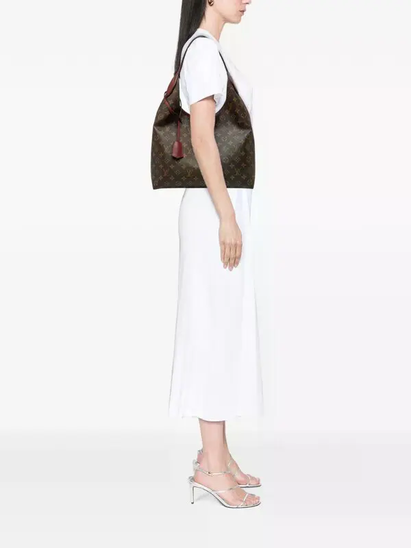 LOUIS VUITTON 2018 Monogram Flower Hobo Bag - Brown