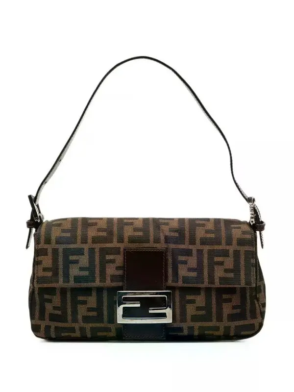 Fendi 2000-2010 Zucca Canvas Baguette Shoulder Bag