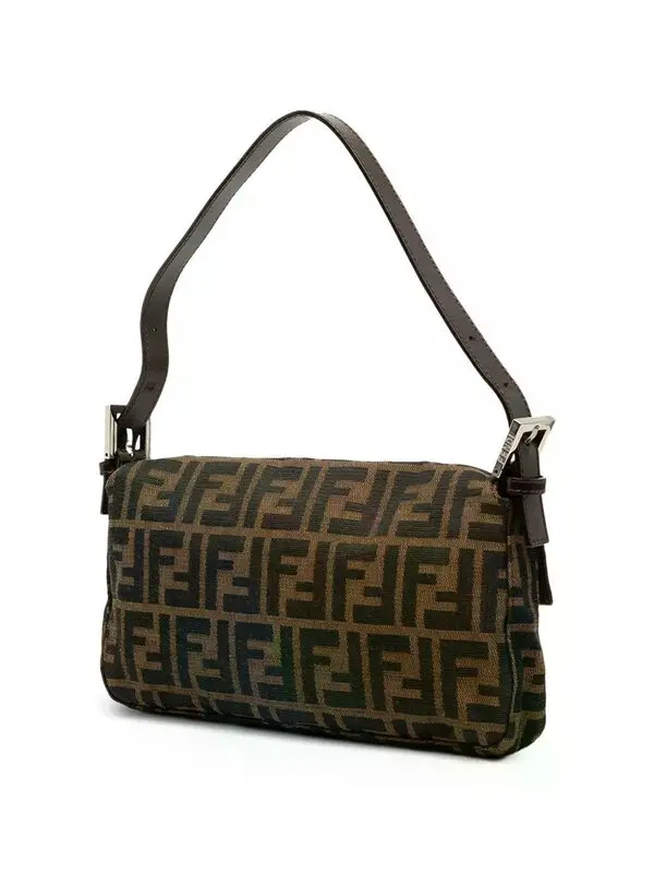 Fendi Zucca Canvas Baguette Shoulder Bag