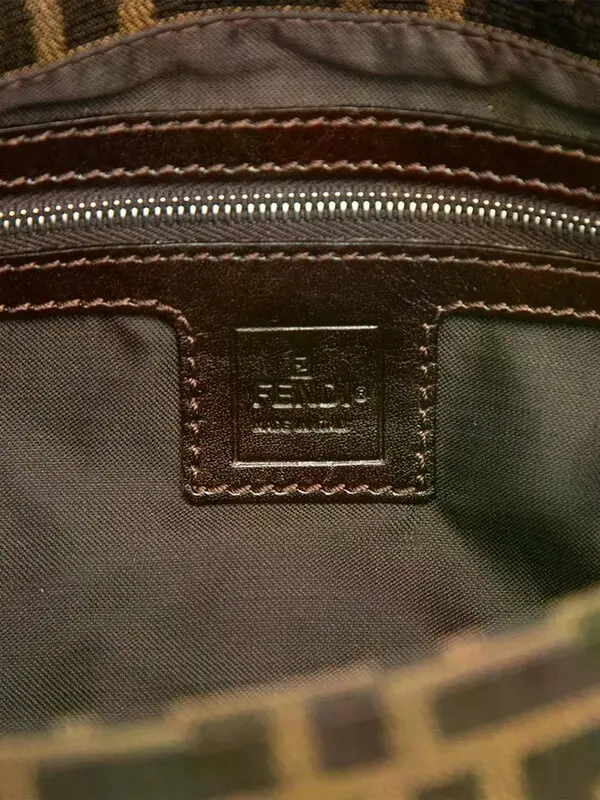 Fendi Zucca Canvas Baguette Shoulder Bag