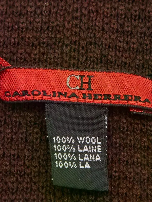 Carolina Herrera Wool Knit Skinny Tie