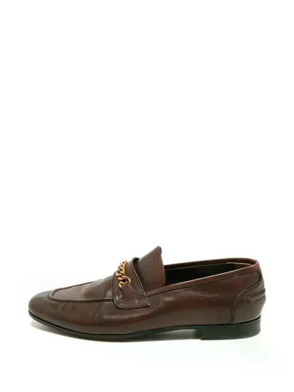 TOM FORD Chain Penny Loafers - Brown