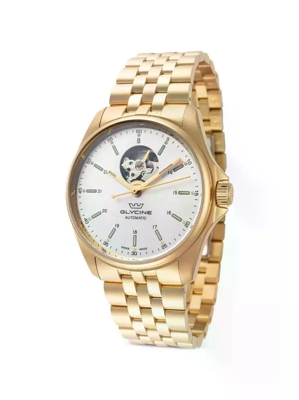 GLYCINE Combat Classic Open Heart 40mm Watch - Silver