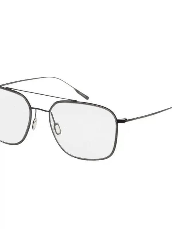Porsche Design Square Frame Double Bridge Eyeglasses