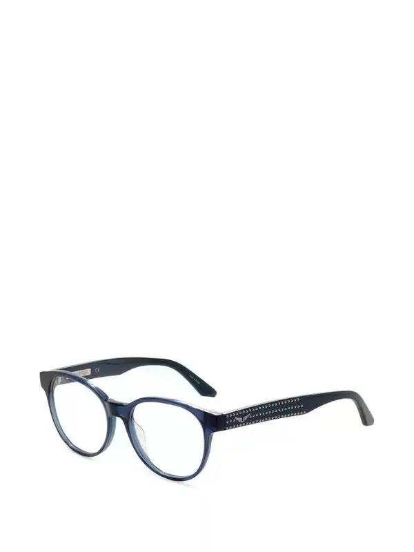 Zadig&Voltaire Crystal-embellished Round-frame Glasses - Blue