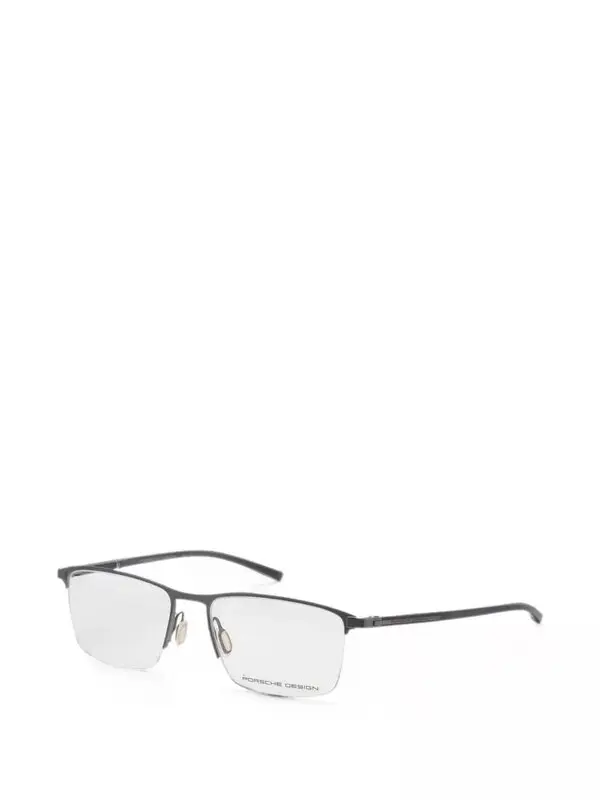 Porsche Design Rectangle-frame Half-rim Glasses