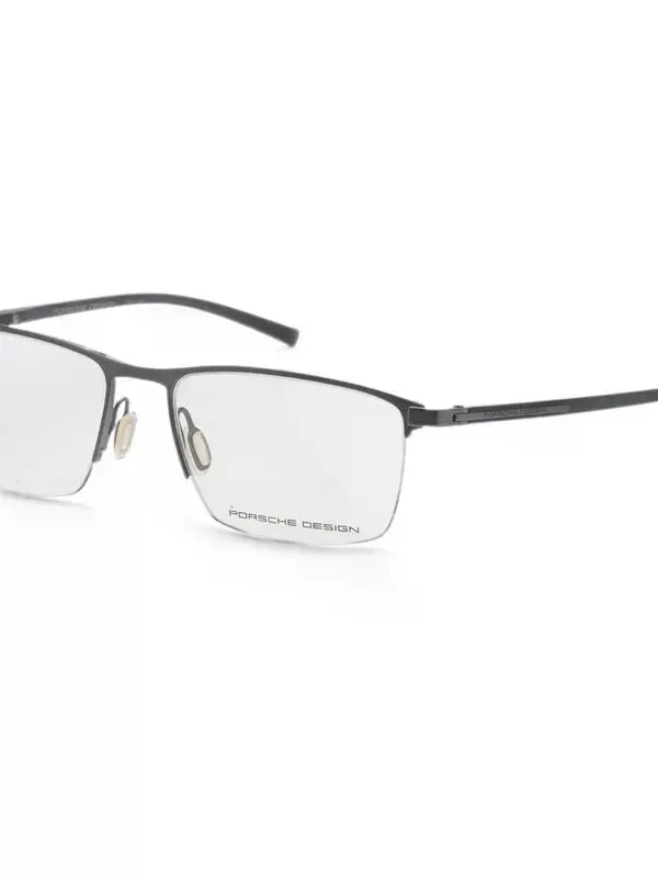 Porsche Design Rectangle-frame Half-rim Glasses